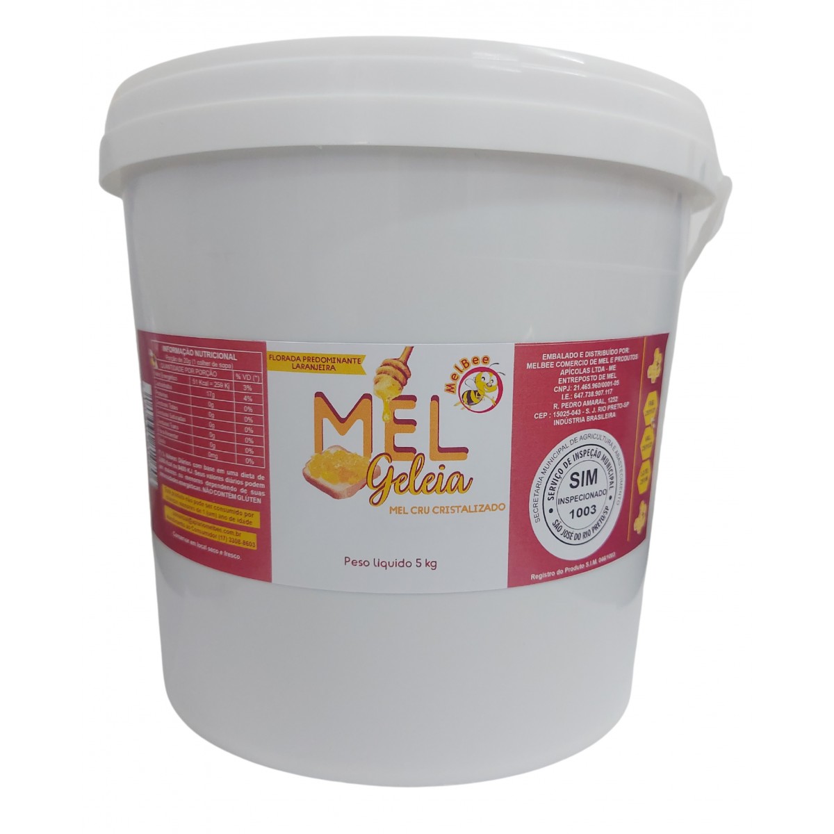 Mel Puro - Balde 5KG - Várias Floradas