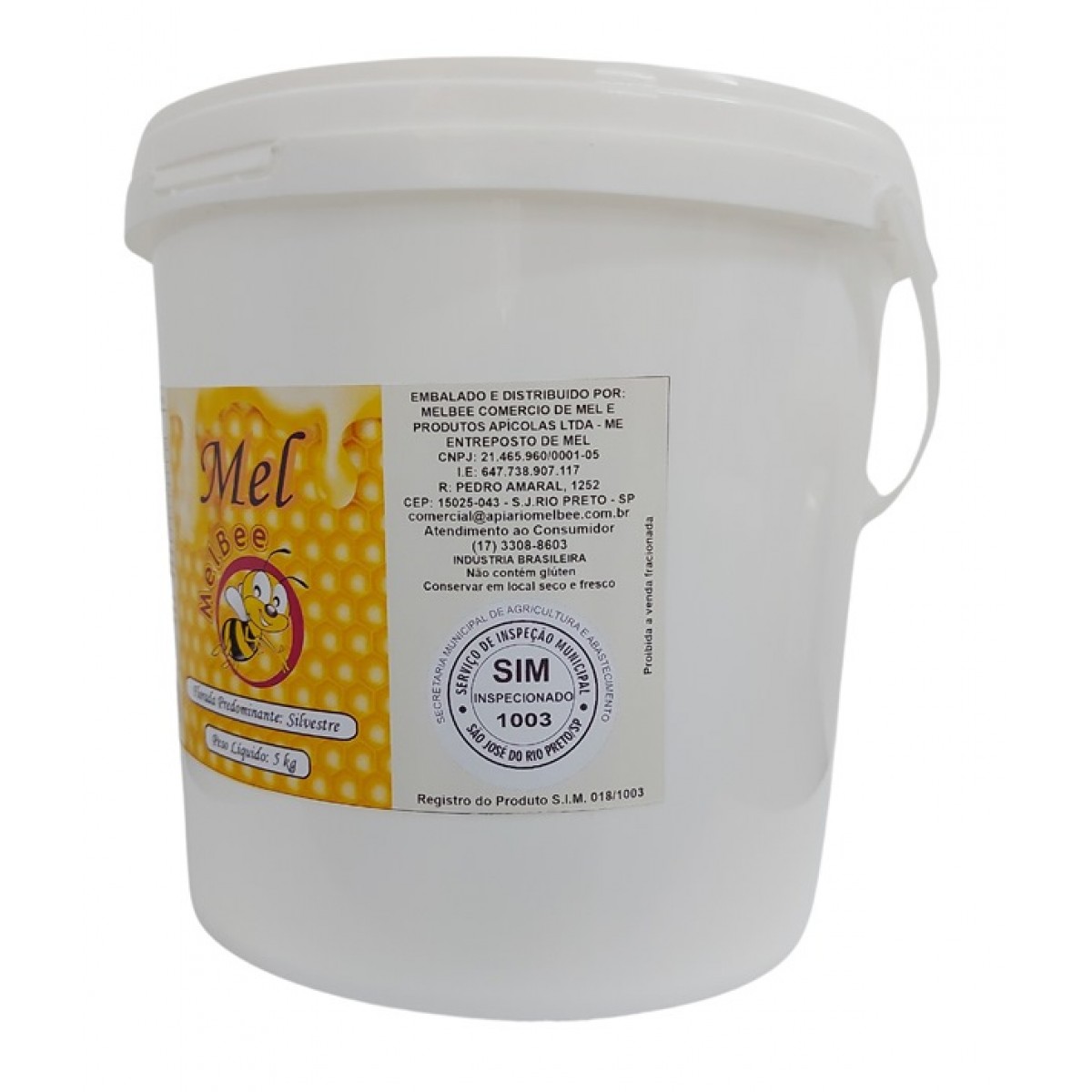 Mel Puro - Balde 5KG - Várias Floradas